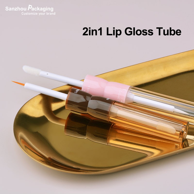 2in1 Round Shape Lip gloss Tube 3ml*2 A574_SHANZHOU